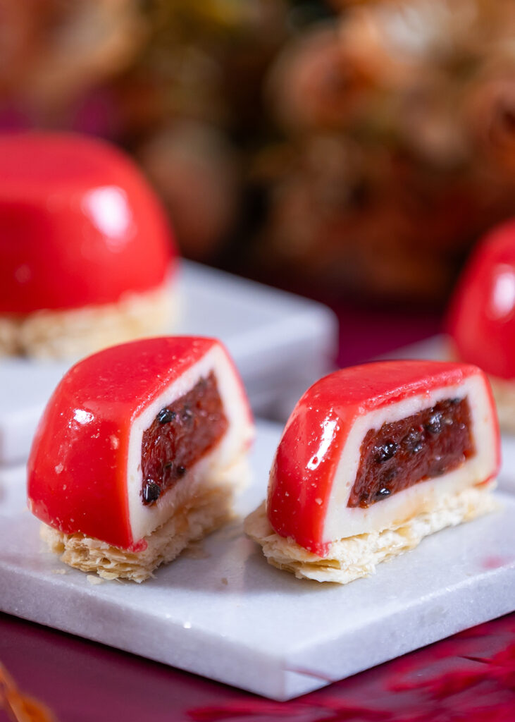 Mini Entremet com massa folhada - Arosa